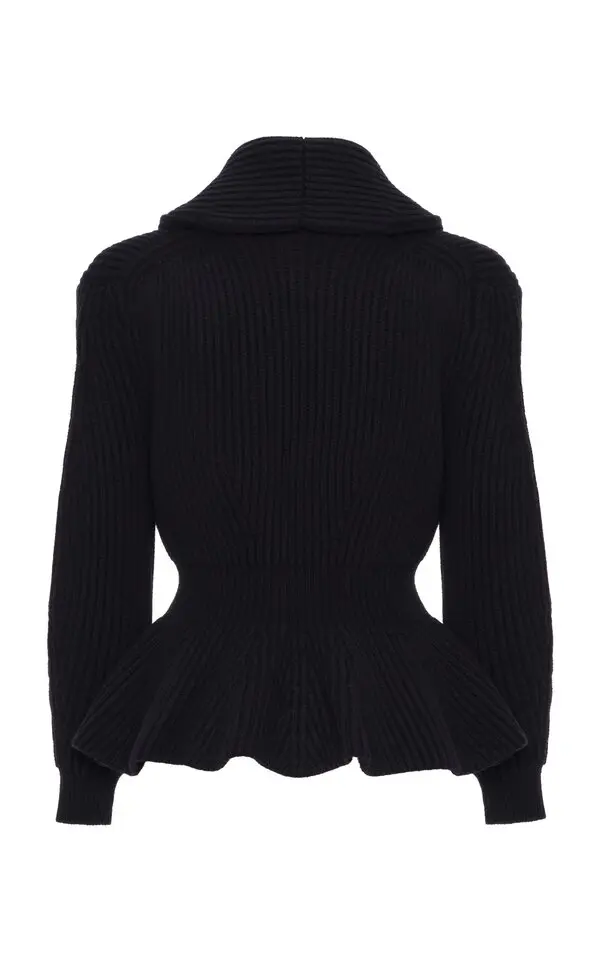 Magda Butrym Ribbed Wool Cardigan