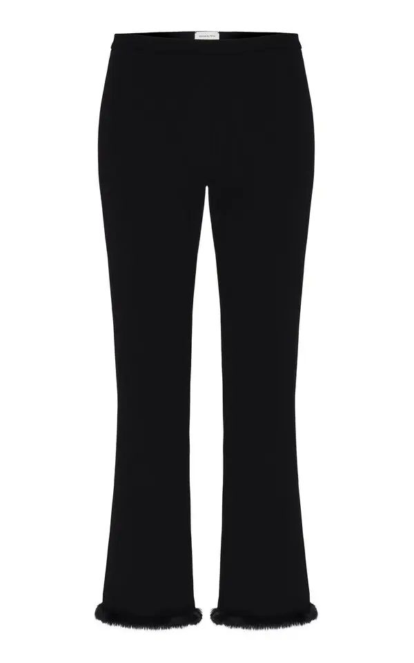 Magda Butrym Mid-rise Stretch-wool Flared Pants