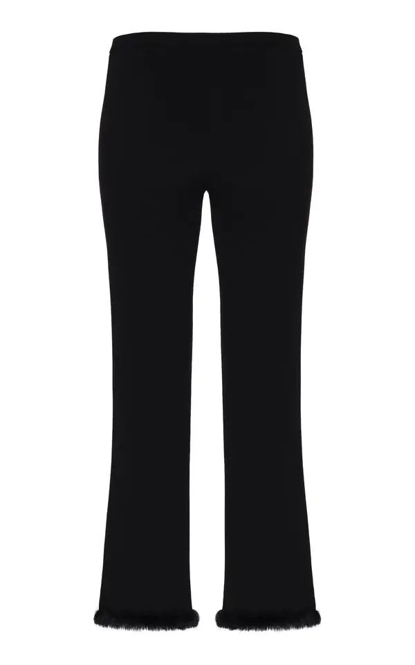 Magda Butrym Mid-rise Stretch-wool Flared Pants