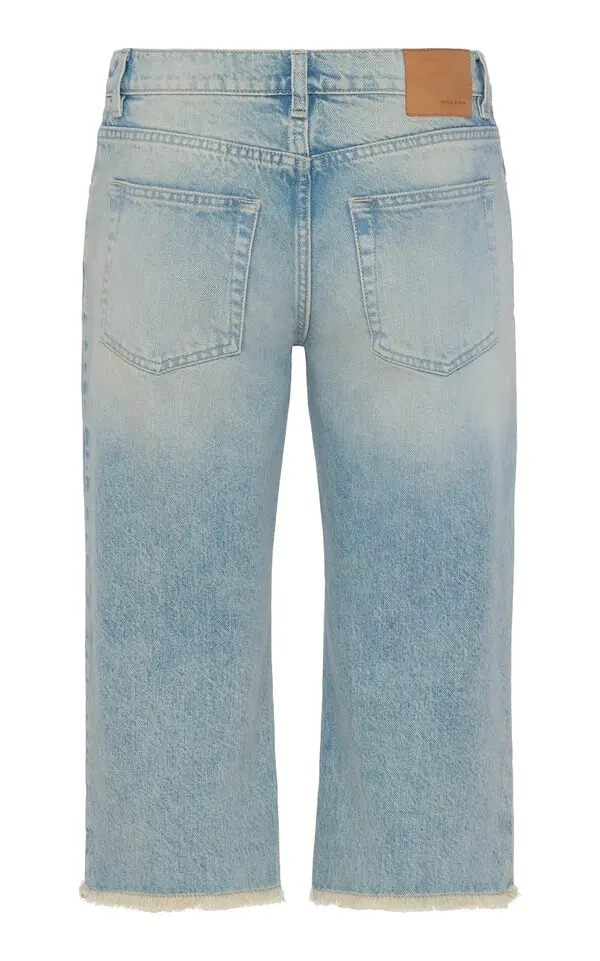 Magda Butrym Frayed-hem Denim Straight-leg Jeans - Light Wash