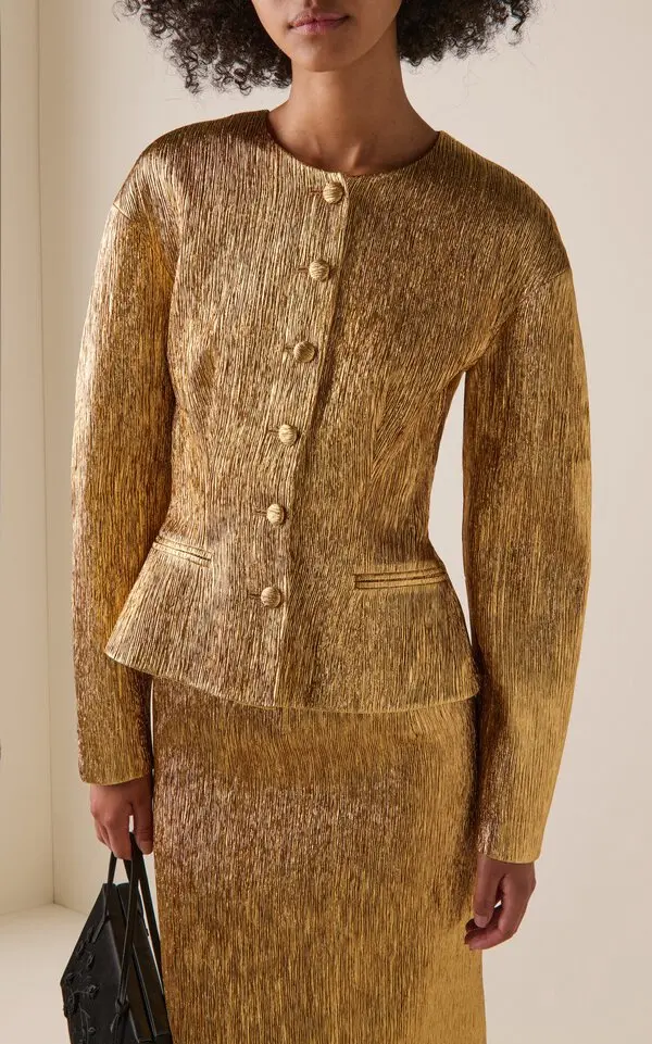 Magda Butrym Tailored Metallic Jacket