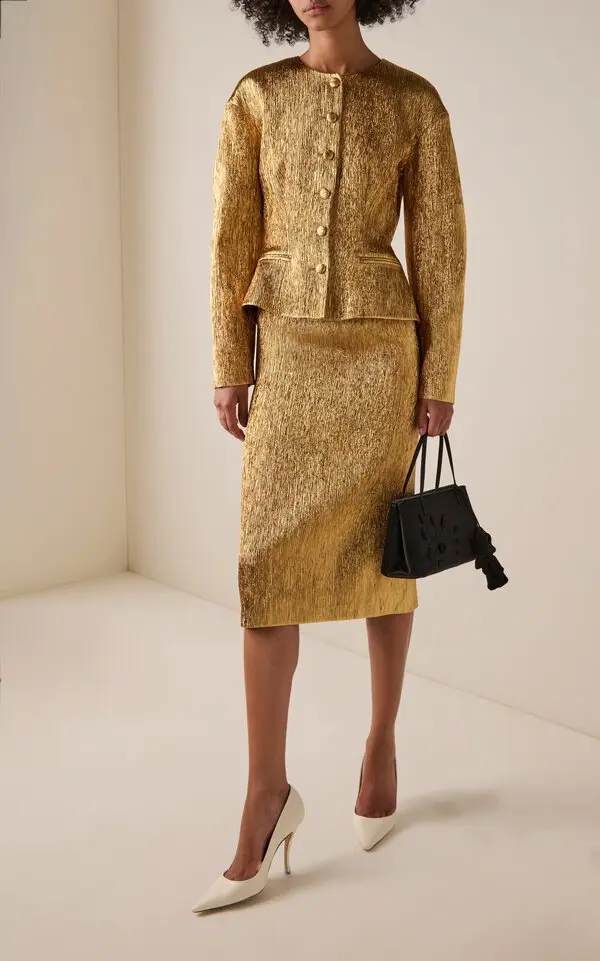 Magda Butrym Tailored Metallic Jacket