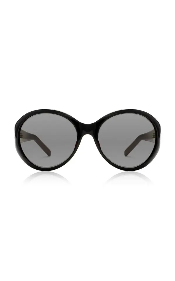 Magda Butrym And Burgundy Big Round Sunglasses