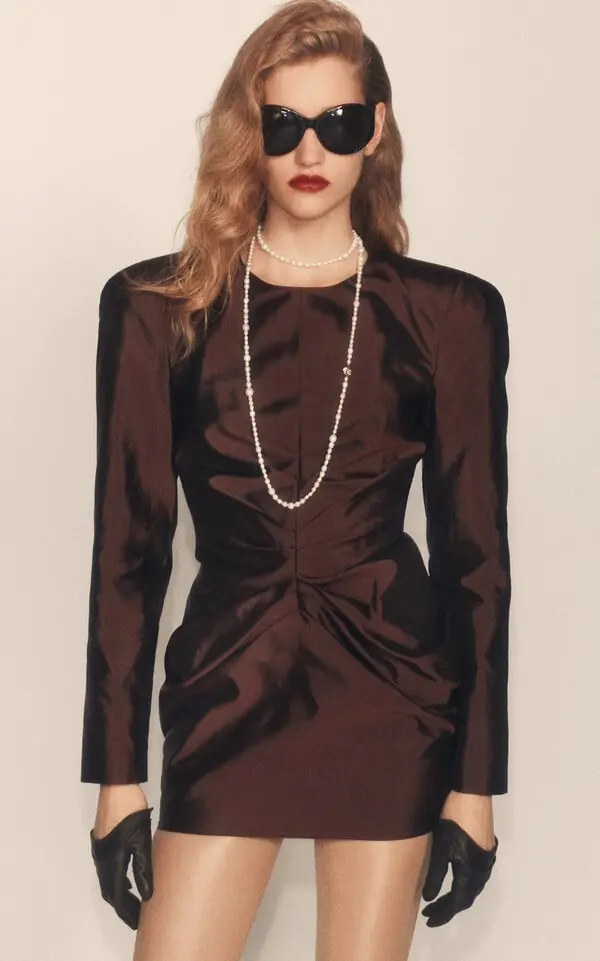 Magda Butrym And Burgundy Big Round Sunglasses