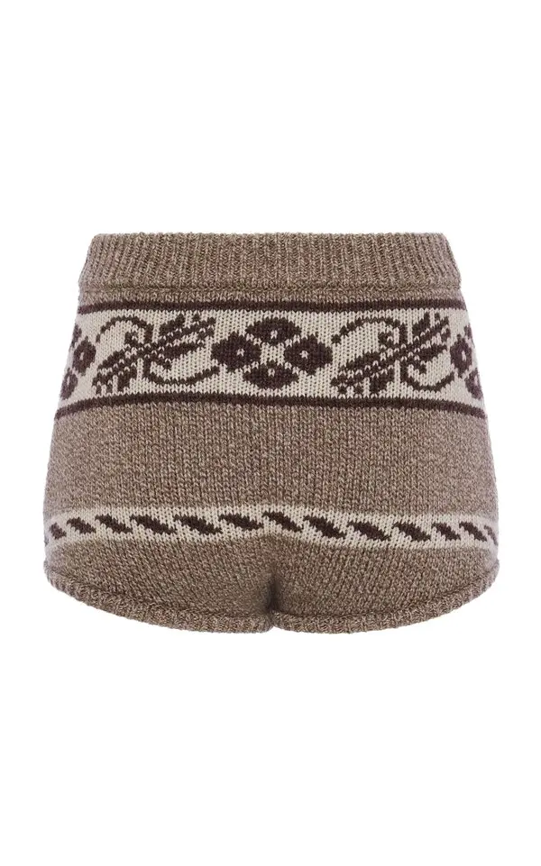 Magda Butrym Patterned Wool Mini Shorts