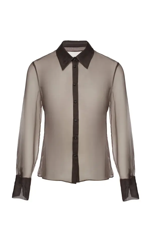 Magda Butrym Collared Silk Shirt