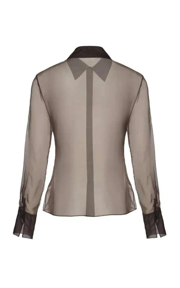 Magda Butrym Collared Silk Shirt