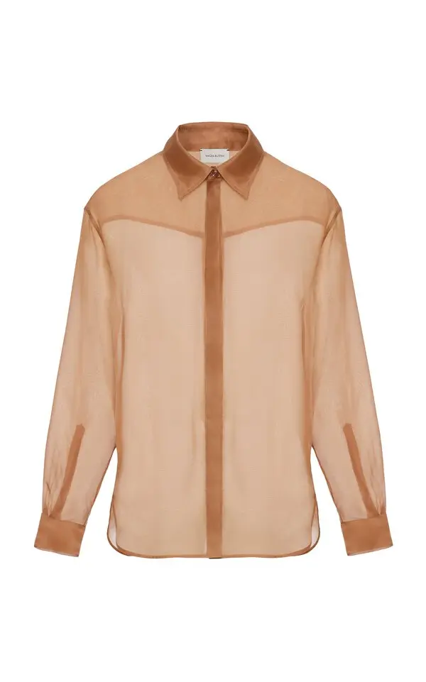 Magda Butrym Collared Silk Shirt