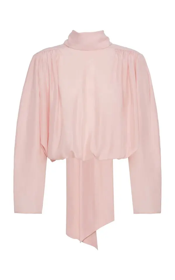 Magda Butrym High-neck Silk Blouse