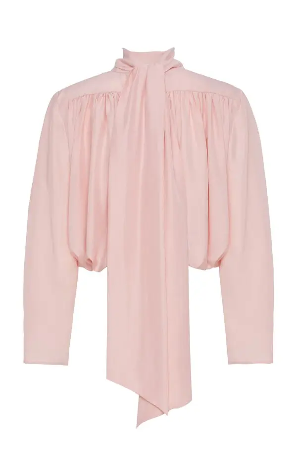 Magda Butrym High-neck Silk Blouse