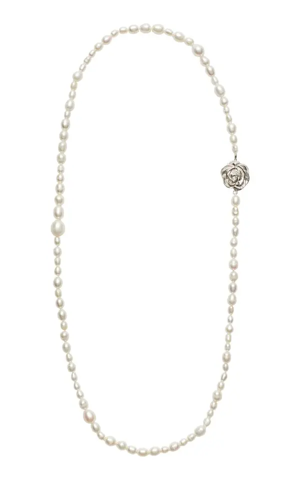 Magda Butrym Cream Necklace - Silver