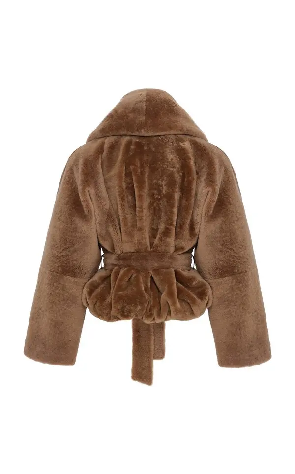 Magda Butrym Oversized Leather Shearling Jacket