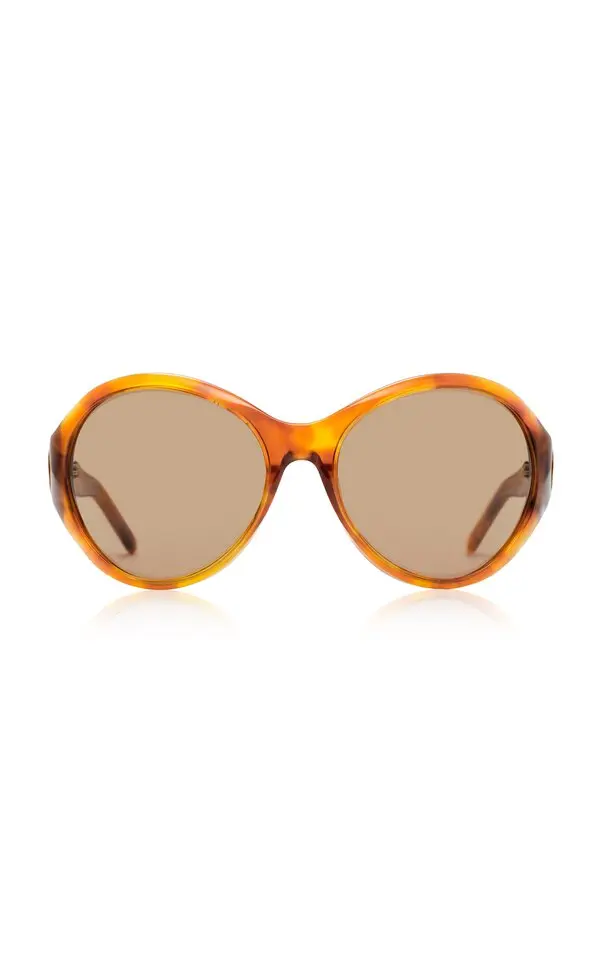Magda Butrym Tortoise Big Round Sunglasses