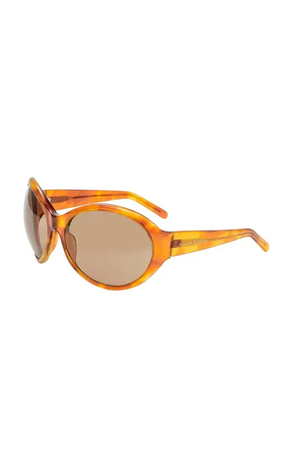 Magda Butrym Tortoise Big Round Sunglasses