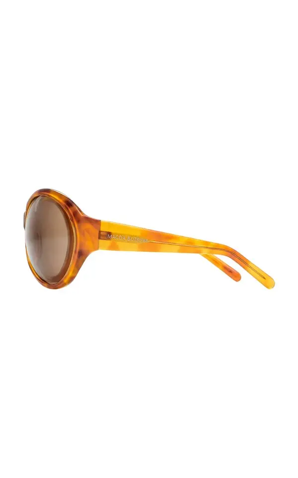 Magda Butrym Tortoise Big Round Sunglasses
