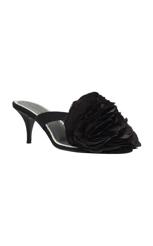 Magda Butrym Grosgrain With Flower Thong Sandals