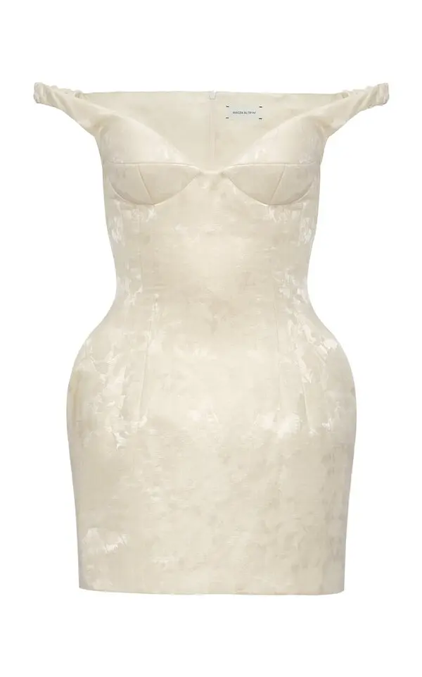 Magda Butrym Off-the-shoulder Linen-silk Mini Dress