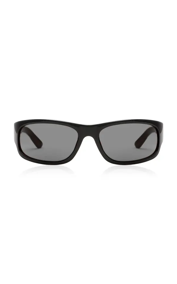 Magda Butrym And Burgundy Rectangular Sunglasses