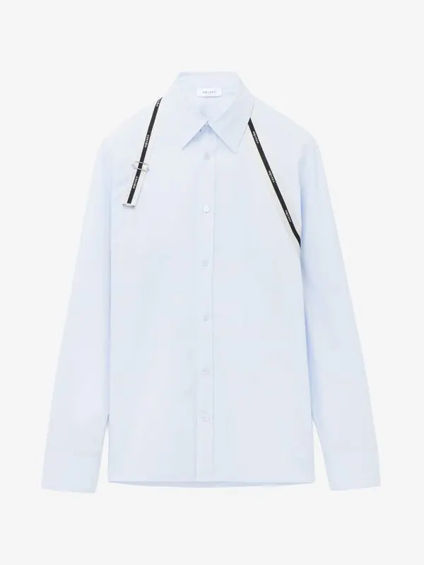 Alexander McQueen Logo Harness Shirt - Light Blue