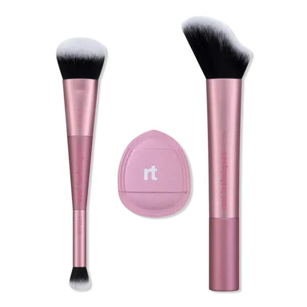 REAL TECHNIQUES Cheeky Trio Makeup Brush & Sponge Set - One-color