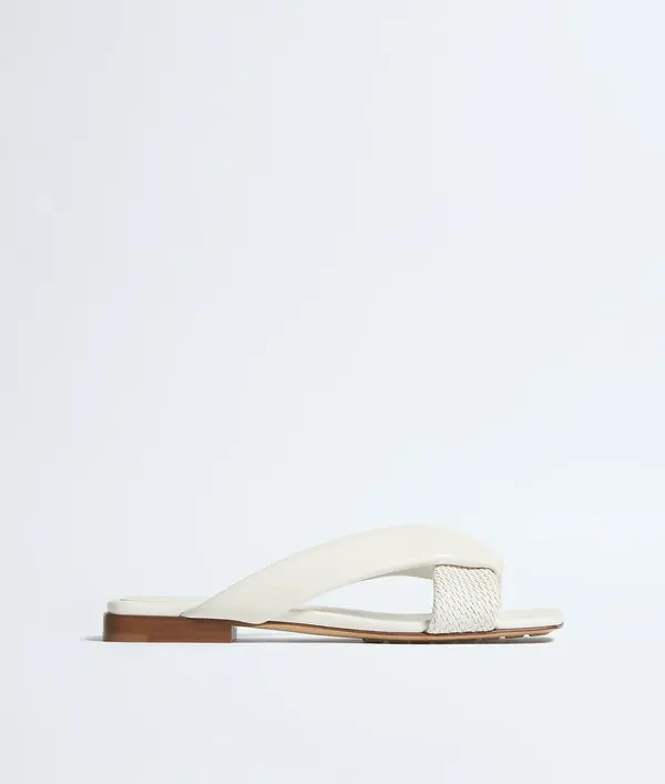 Bottega Veneta Riva Flat Mule - Alabaster