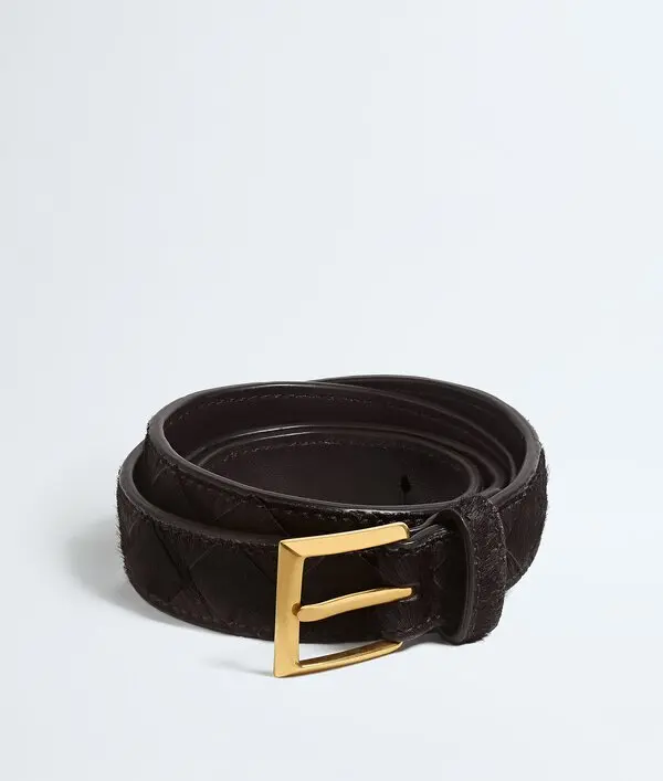 Bottega Veneta Solo Belt - Dark Bison