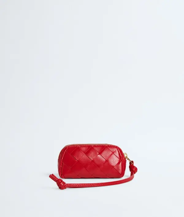 Bottega Veneta Intrecciato Micro Pouch - Cardinal