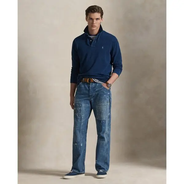 Ralph Lauren Classic Fit Indigo Mesh Polo Shirt