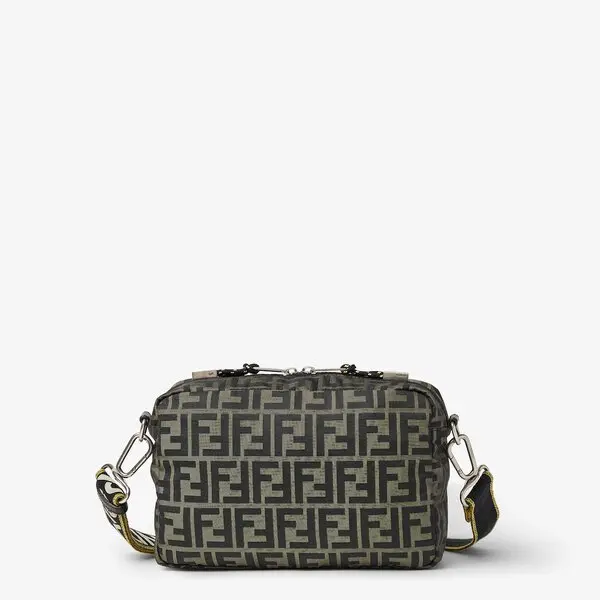 Fendi Camera Case In Technical Fabric With Ff Zucca Motif