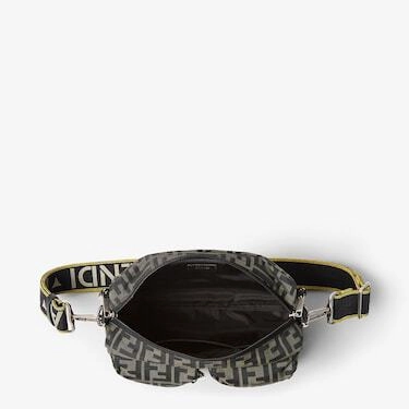 Fendi Camera Case In Technical Fabric With Ff Zucca Motif