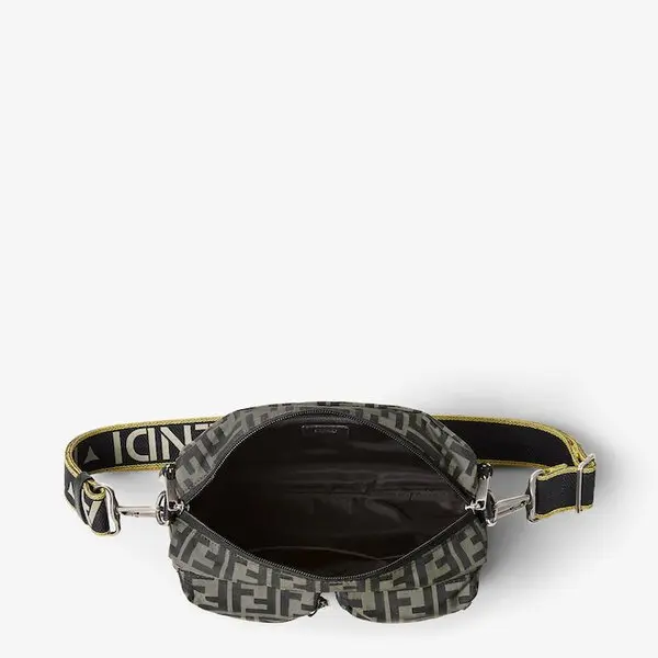 Fendi Camera Case In Technical Fabric With Ff Zucca Motif