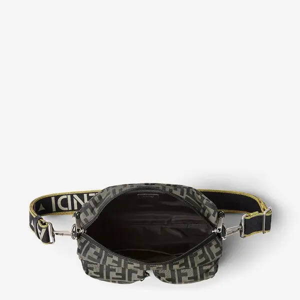 Fendi Camera Case In Technical Fabric With Ff Zucca Motif