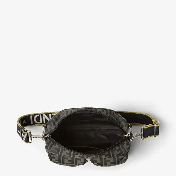 Fendi Camera Case In Technical Fabric With Ff Zucca Motif
