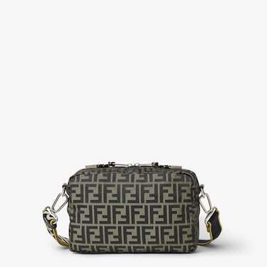 Fendi Camera Case In Technical Fabric With Ff Zucca Motif
