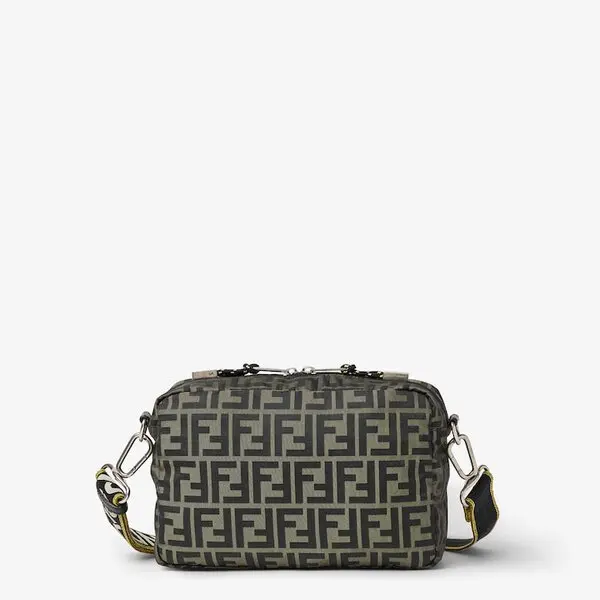 Fendi Camera Case In Technical Fabric With Ff Zucca Motif