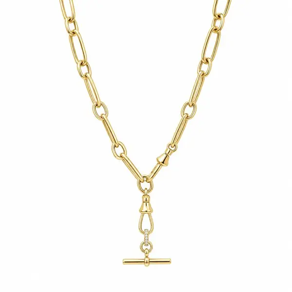 HYE JANE JEWELRY Lauren T-bar Necklace - Gold