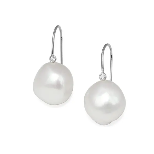 HYE JANE JEWELRY Silver Grace Kelly Pearl Earrings - White