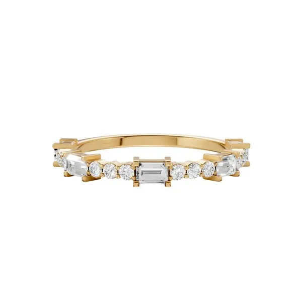 AYA FINE JEWELRY Minimalist Mixed Cut Lab Diamond Eternity Ring