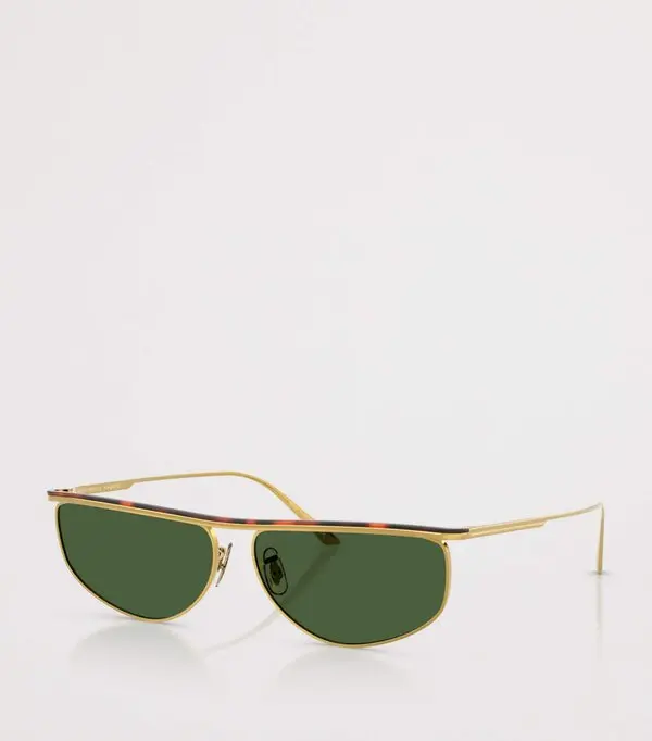 Oliver Spencer Steel 1986c Irregular Oval Sunglasses