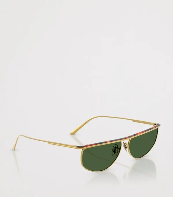 Oliver Spencer Steel 1986c Irregular Oval Sunglasses