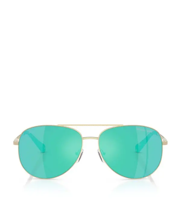 Michael Kors Perledo Pilot Sunglasses - Gold