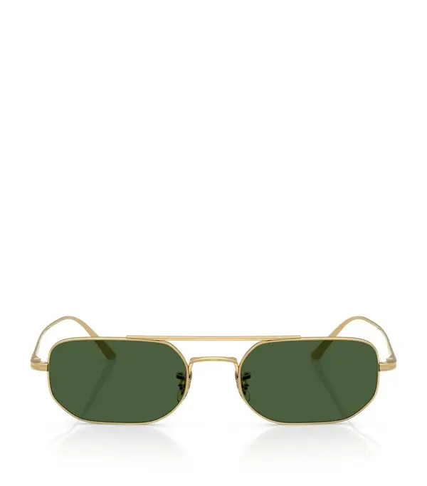 Oliver Spencer Steel 1989c Rectangle Sunglasses