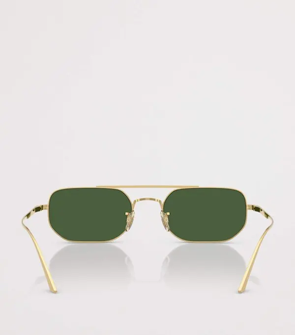 Oliver Spencer Steel 1989c Rectangle Sunglasses