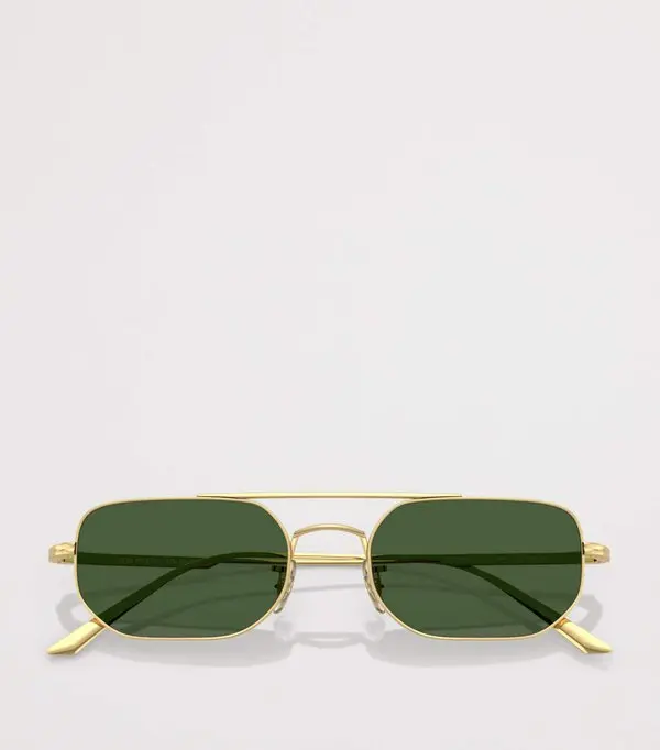 Oliver Spencer Steel 1989c Rectangle Sunglasses