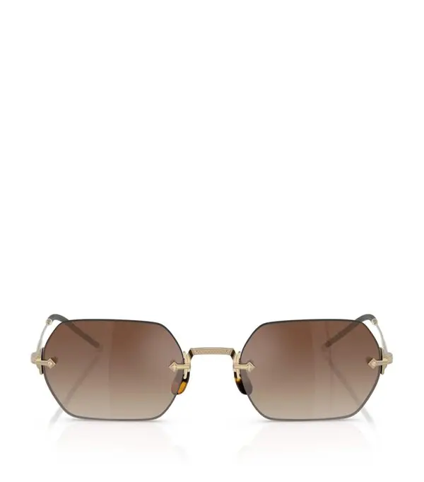 Oliver Spencer Titanium Tk-13 Octagonal Sunglasses - Gold