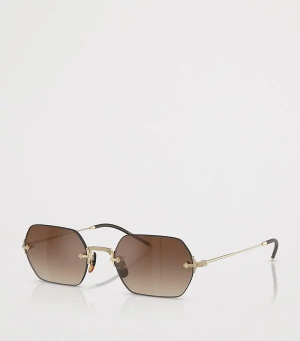 Oliver Spencer Titanium Tk-13 Octagonal Sunglasses