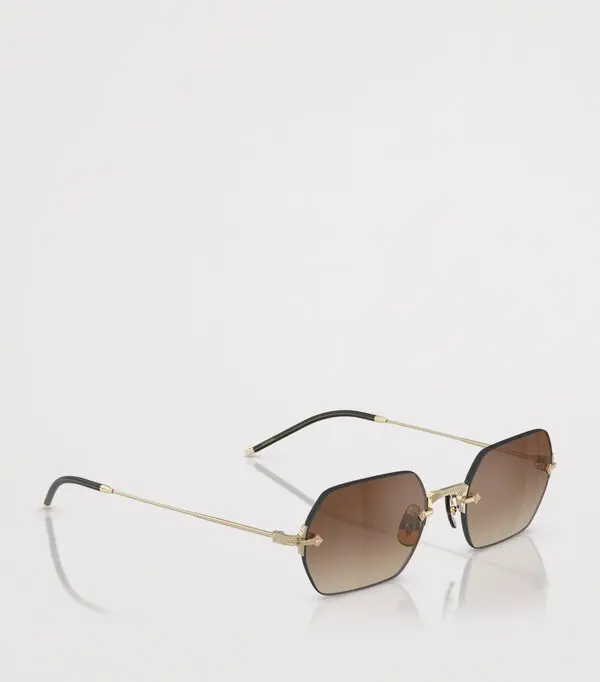 Oliver Spencer Titanium Tk-13 Octagonal Sunglasses