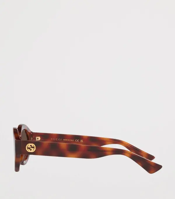 Gucci Injected Oval Sunglasses