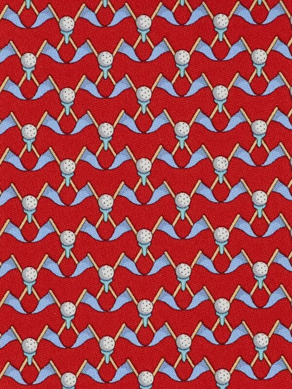 FERRAGAMO Club Print Silk Tie