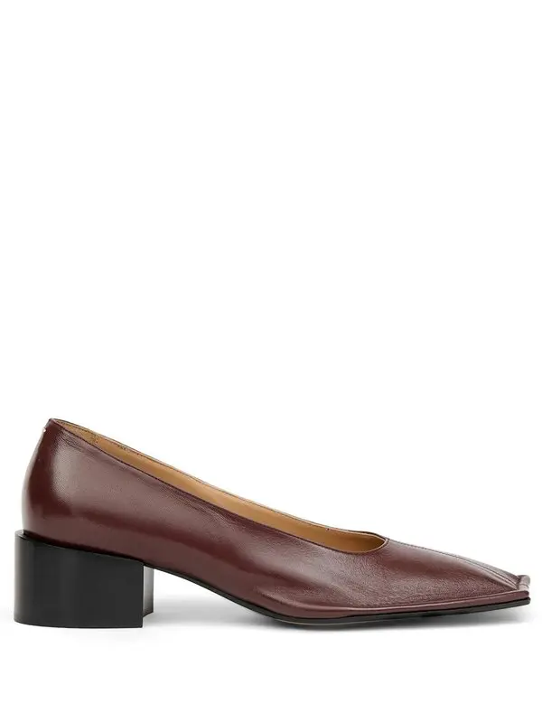 MAISON MARGIELA Piped Shiny Nappa Leather Pump - Brown